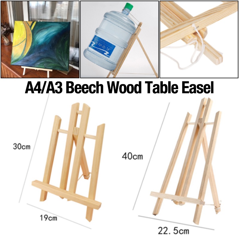 A4/A3 Beech Wood Table Frame Artist Easel Painting Craft Wood Frame ...