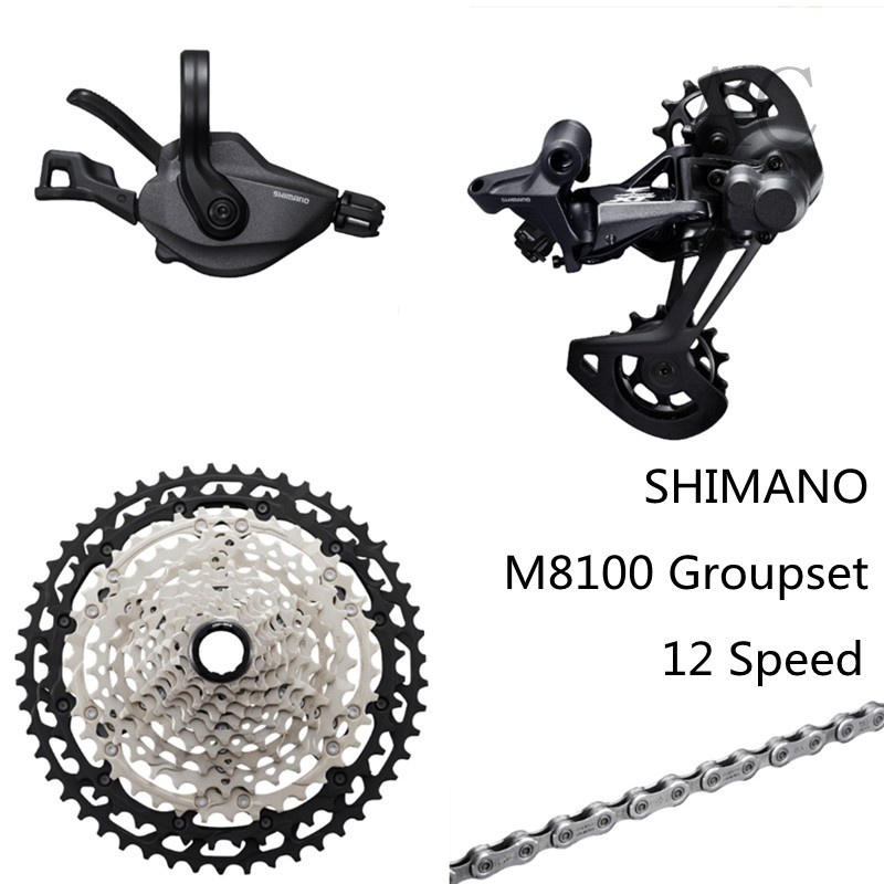 SHIMANO DEORE XT M8100 M8120 12 Speed Groupset MTB Mountain Bike 12 Speed 45T 51T Cassette ...