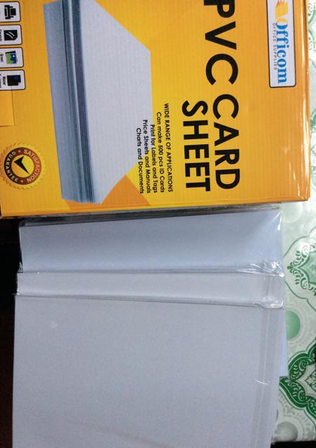 Officom PVC ID Sheet (50 sets) Printable white pvc id sheets | Shopee ...