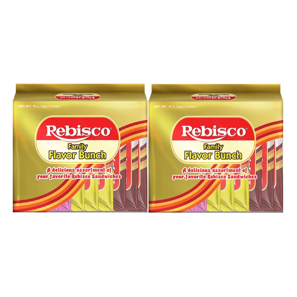 Rebisco Sandwich Flavor Bunch 32g 10 Pieces Set of 2 | Shopee Philippines
