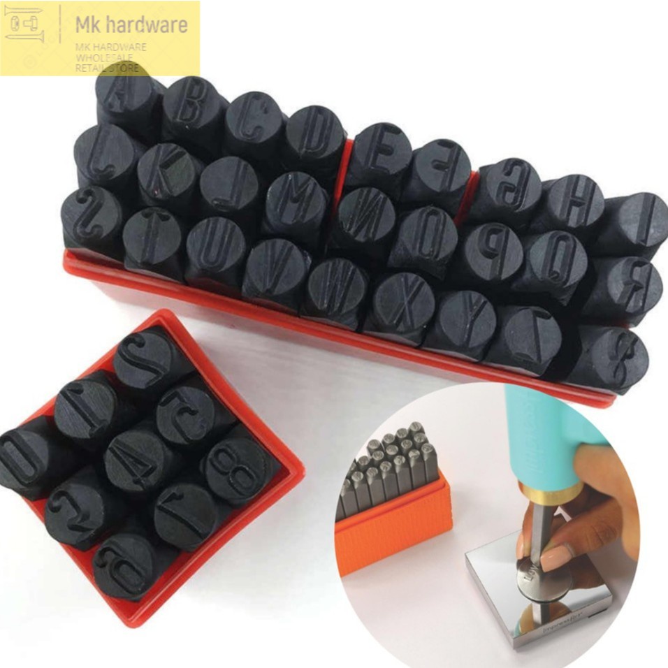 Steel 6mm letter number Alphabet and Number Stamp Punch Set Steel Stamp ...