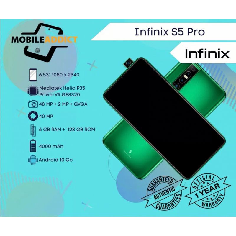 Infinix S5 Pro NTC 1 year official warranty | Shopee Philippines