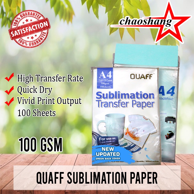 Quaff sublimation paper a4(100pcs) | Shopee Philippines