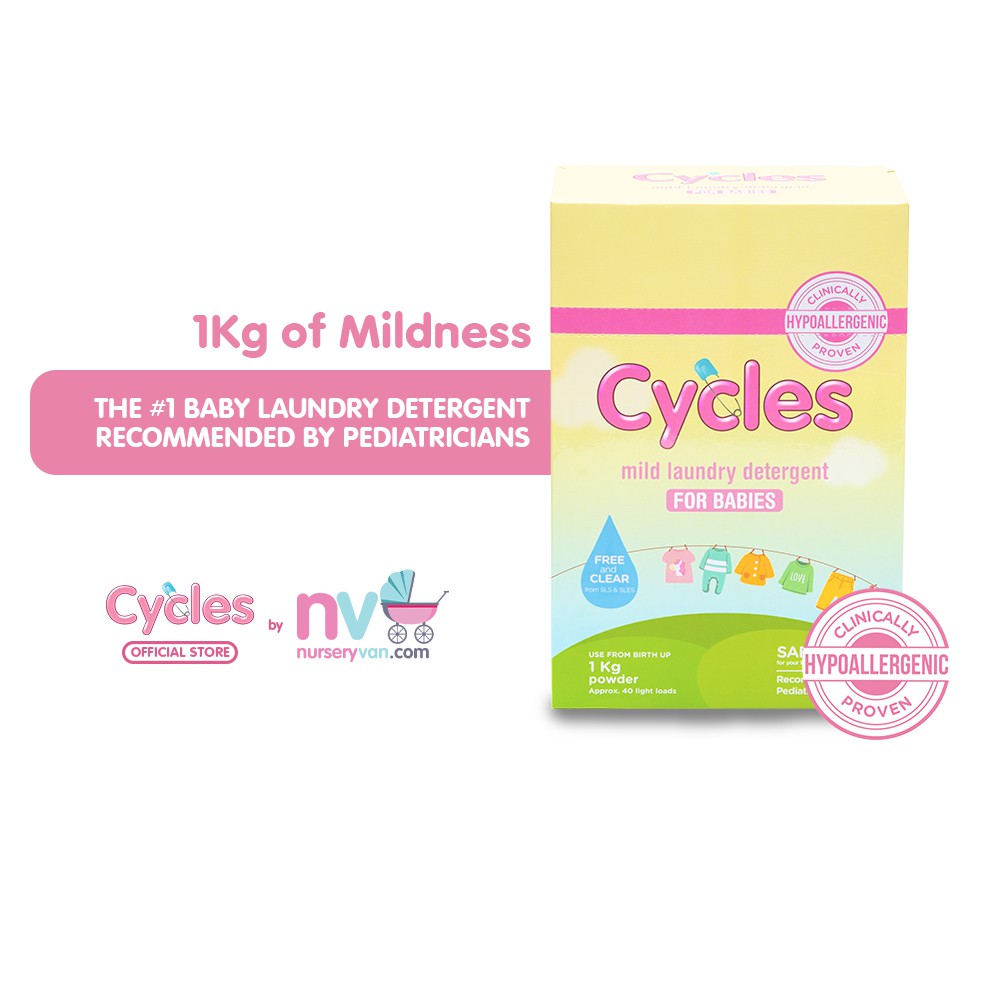Cycles Baby Laundry Powder Detergent - Hypoallergenic for Baby’s ...