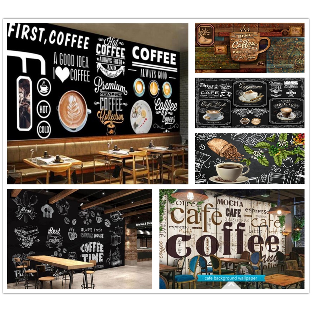 Custom European and American Coffee Shop Blackboard Background ...