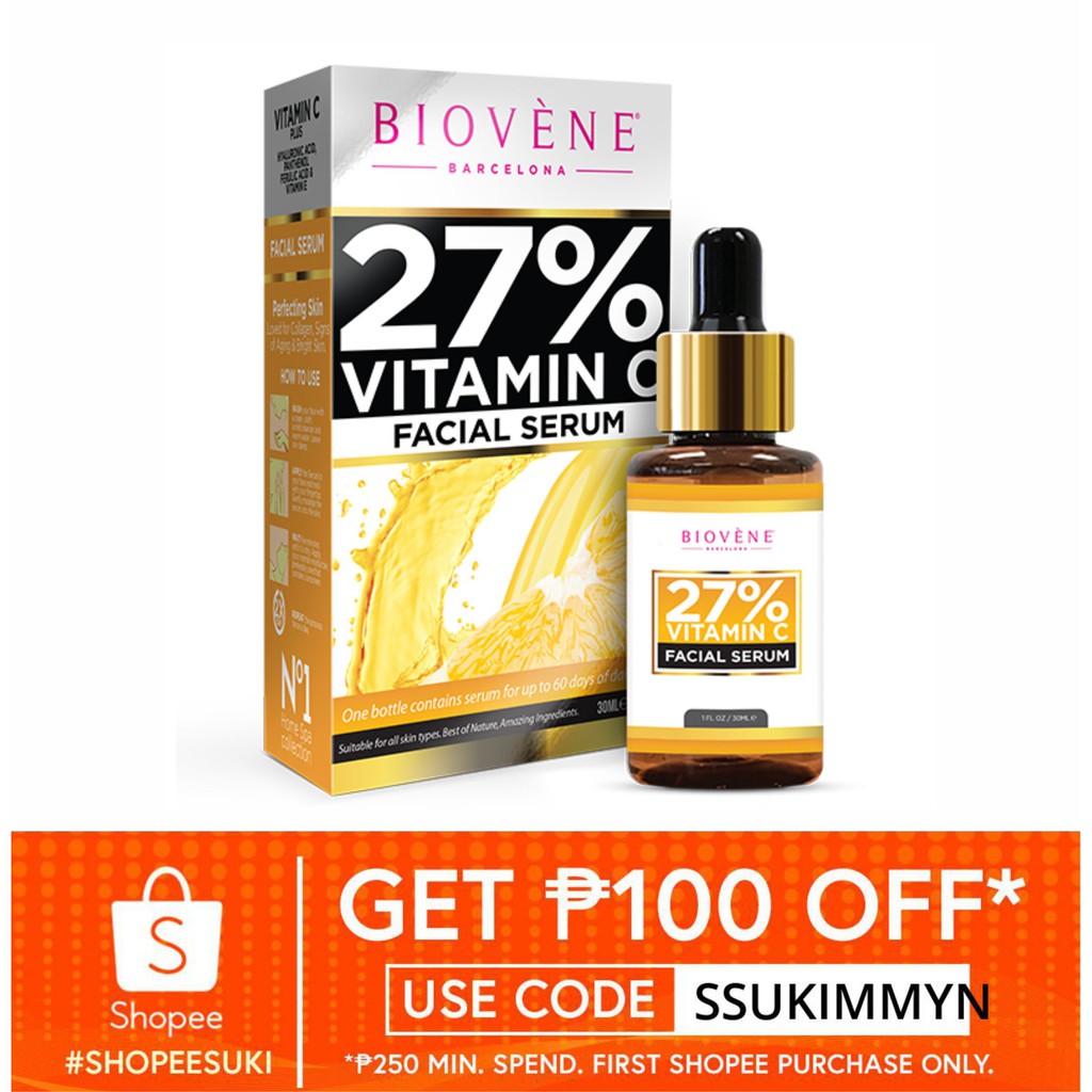 Biovene Barcelona Vitamin C 27% Facial Serum -- 1 fl oz | Shopee ...