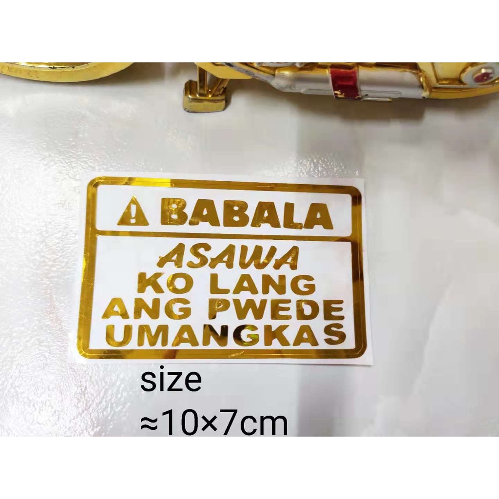 COD yayamanin sticker BABALA 1PCS | Shopee Philippines