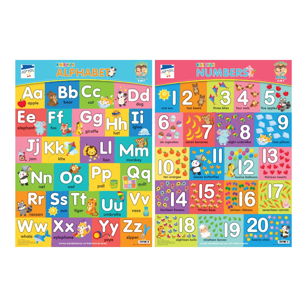 JOYTOY Minibunch ABC/Number 2-in-1 Poster | Shopee Philippines