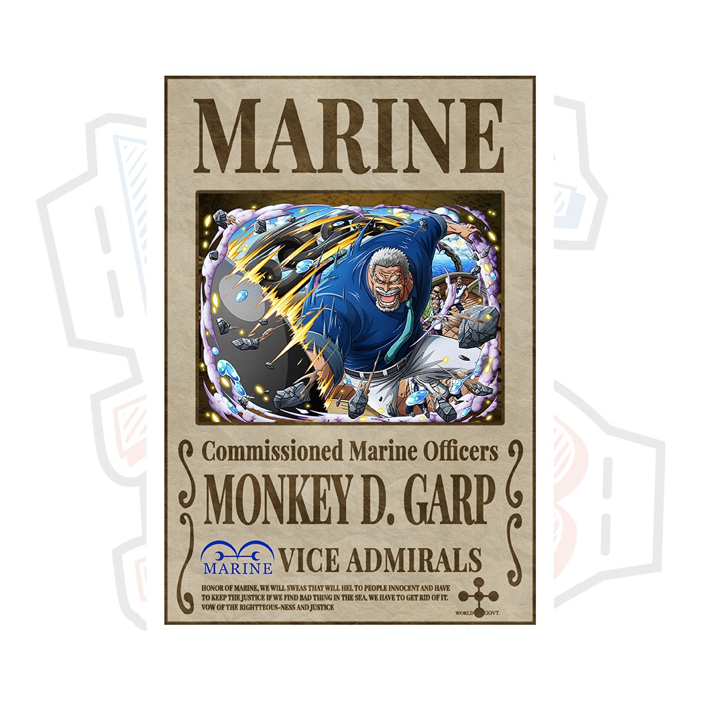 Marine Monkey D Navy Poster. Garp - One Piece | Shopee Philippines