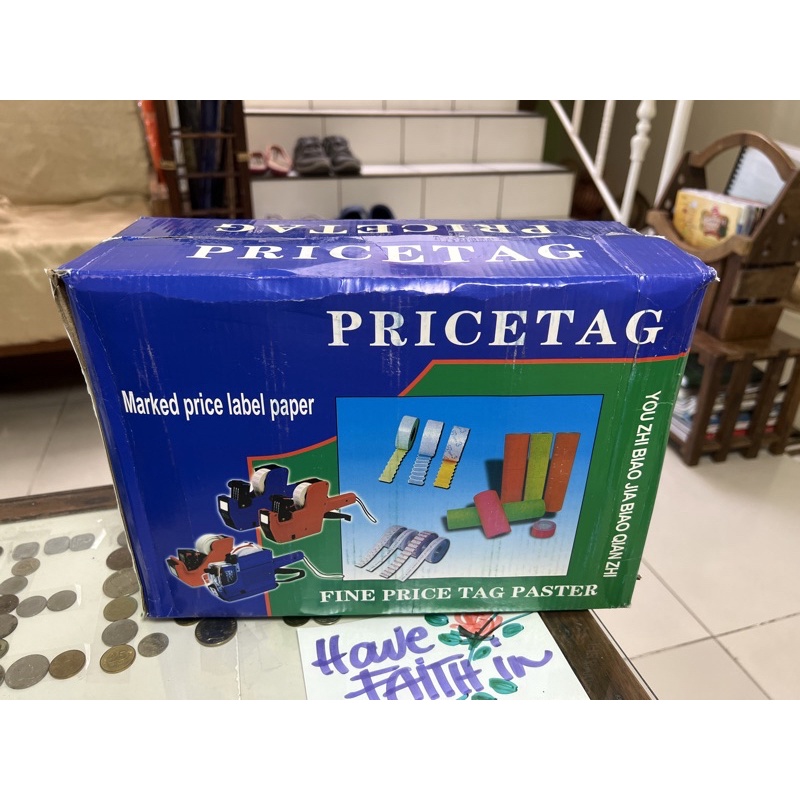 1 case Price Tag White Sticker 100 rolls 75,000 approximately | Shopee ...