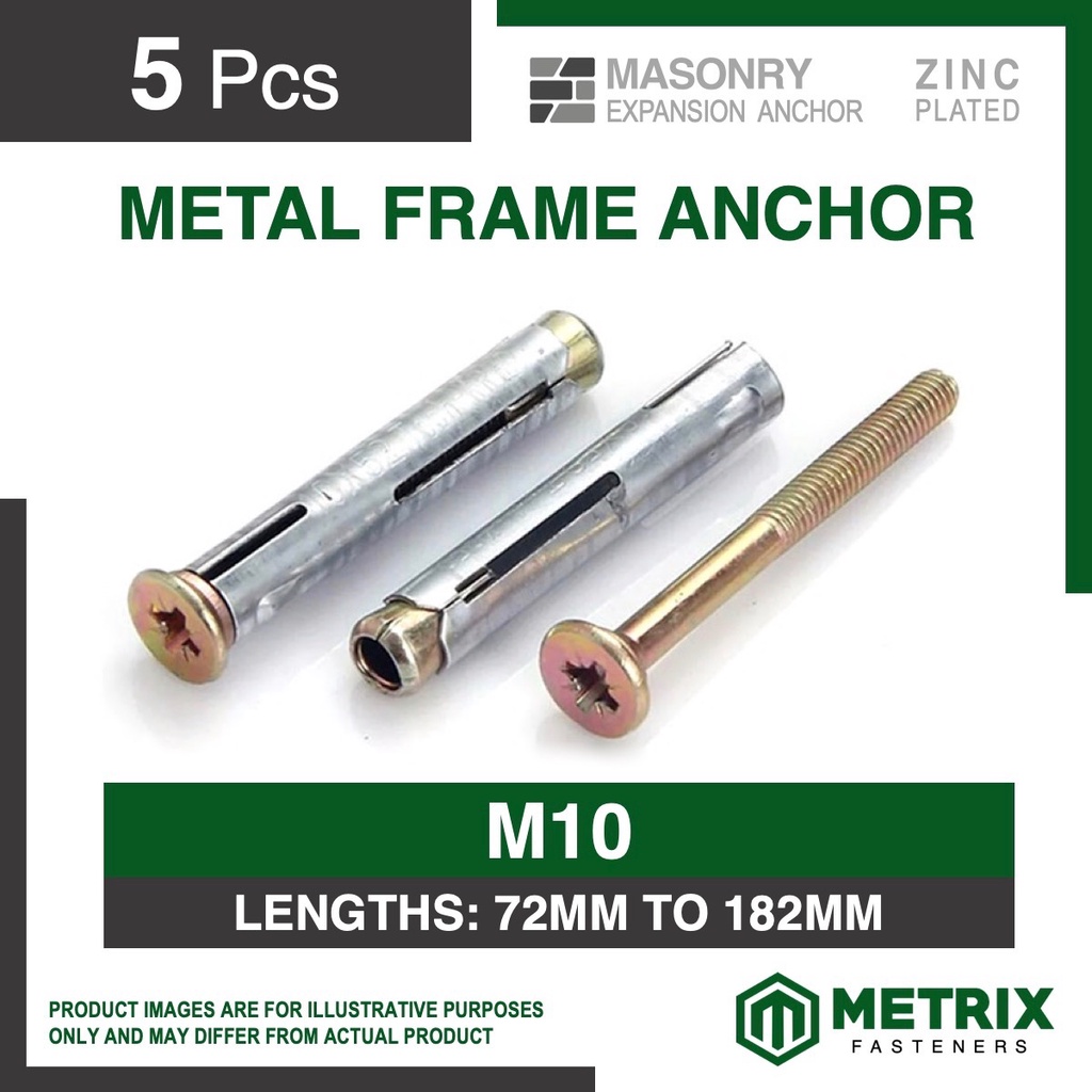 5pc Metal Frame Anchor / Window and Door Frame Expansion Anchor M10 ...
