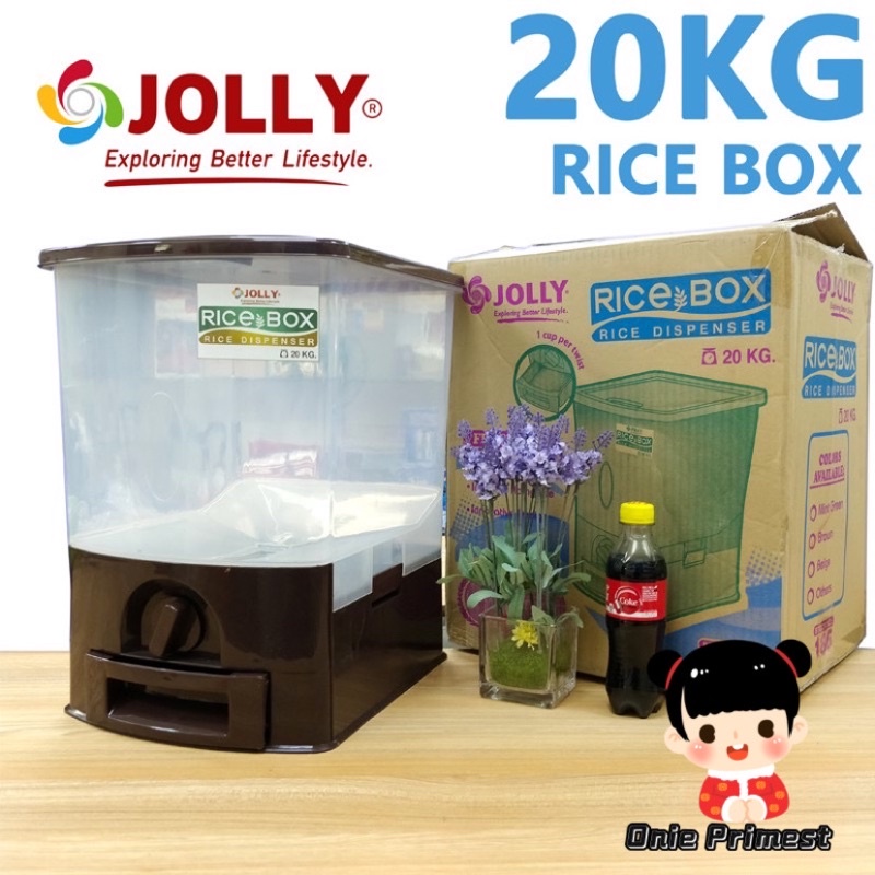 JOLLY RICE BOX / RICE DISPENSER (20KG/10KG) RICE CONTAINER / RICE ...