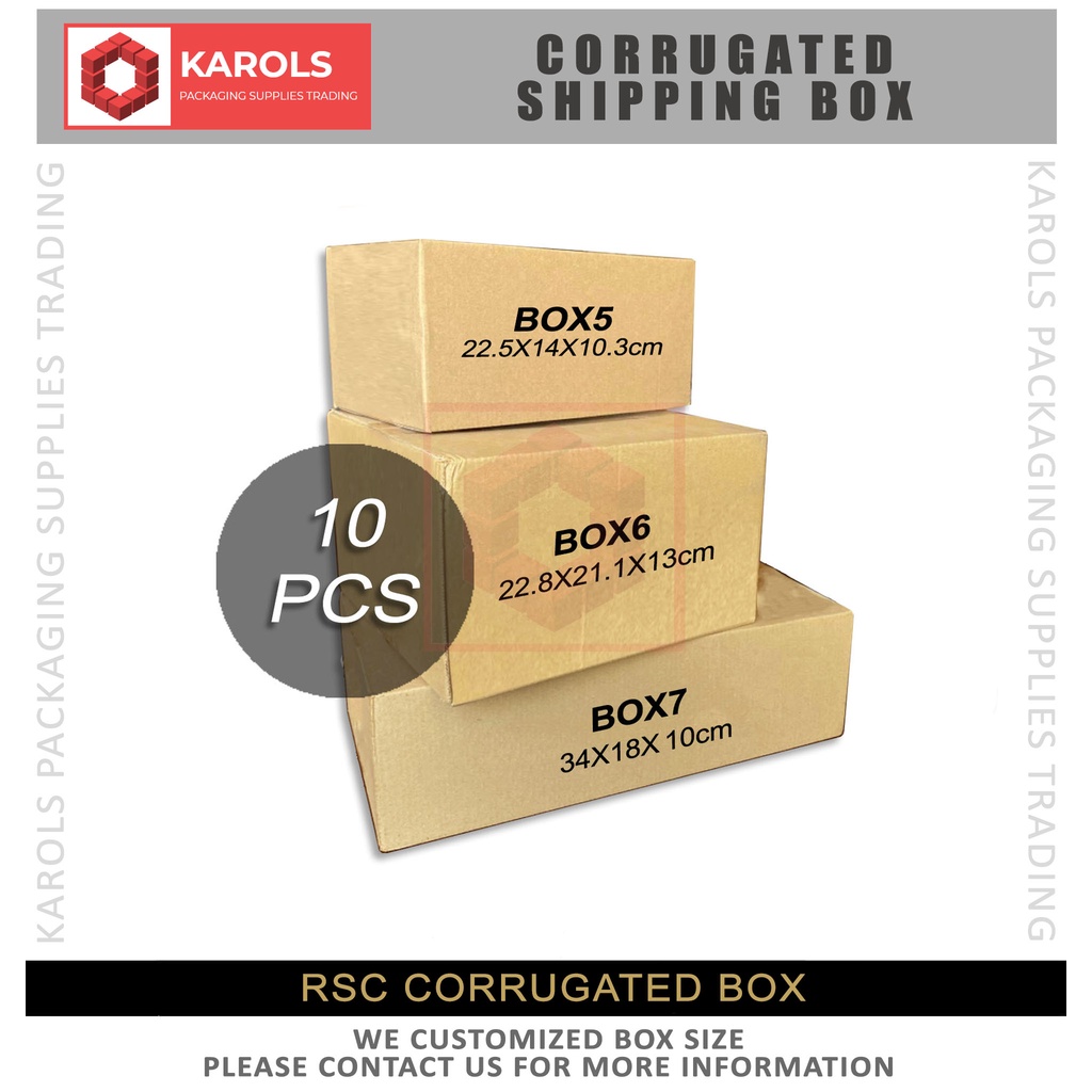10pcs | Bigger Size Carton box corrugated cardboard box packaging Kraft ...