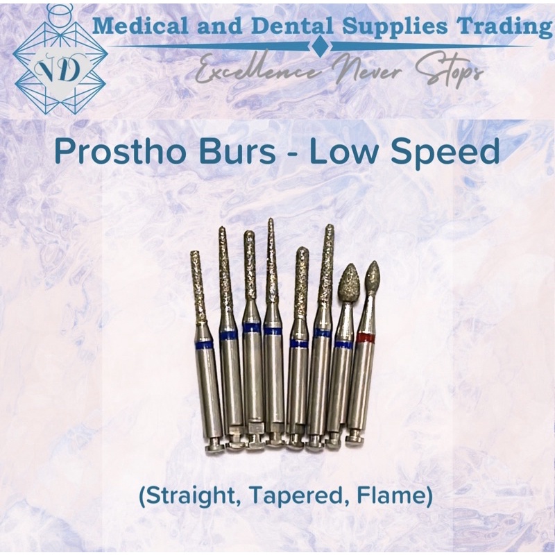 Low Speed Prostho Burs - Straight, Tapered, Flamed shape (sold per ...