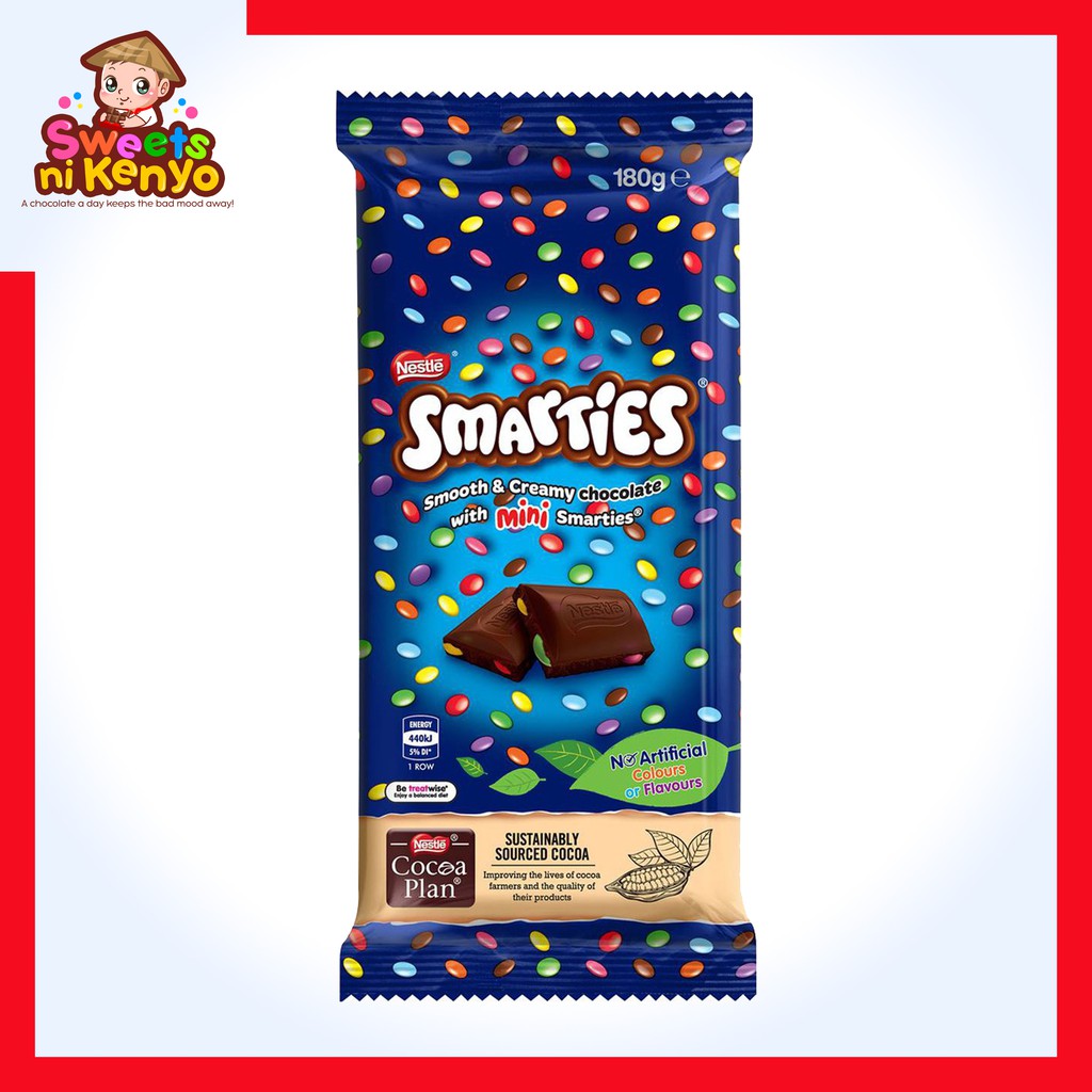 Nestle Smarties Chocolate Bar 180 grams | Shopee Philippines