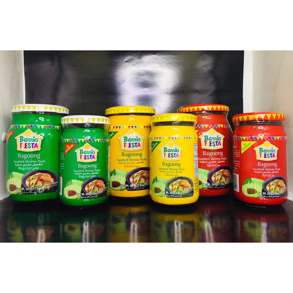 Barrio Fiesta Bagoong Sauted Shrimp Paste ( Regular, Sweet, Spicy) 250 ...