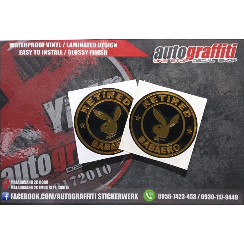 Retired Babaero Gold Chrome Cutout Sticker (3"x3") | Shopee Philippines