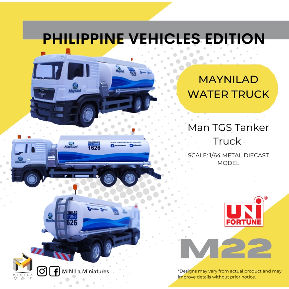 M22 [Minila Miniatures] 1:64 scale Man TGS - Maynilad Tanker Truck ...