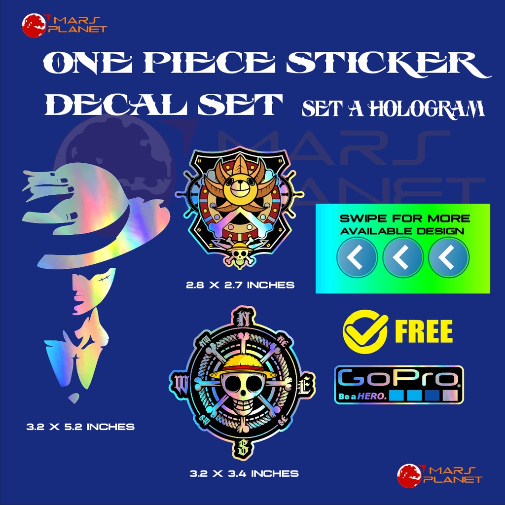 ONE PIECE LUFFY STICKER DECAL FOR CAR MOTORCYCLE | Shopee Philippines
