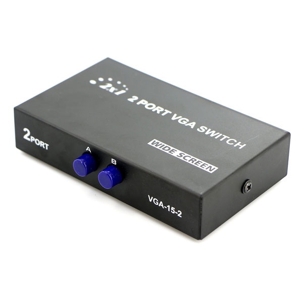 VGA 2 in 1 Out 2 Port VGA Splitter Switch Two Way VGA Video Switch for ...