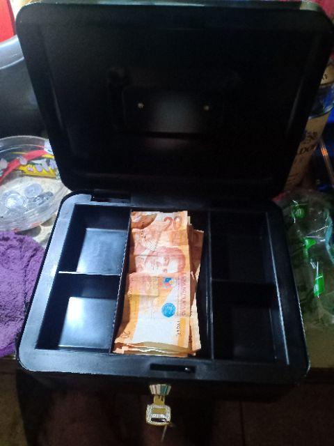 【TIMI】Cash box/ Portable Money Secret Safe Box Lock Metal | Shopee ...