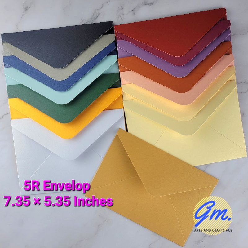 5R INVITATION ENVELOP Wedding Invitation Card Envelop Pearl Board ...