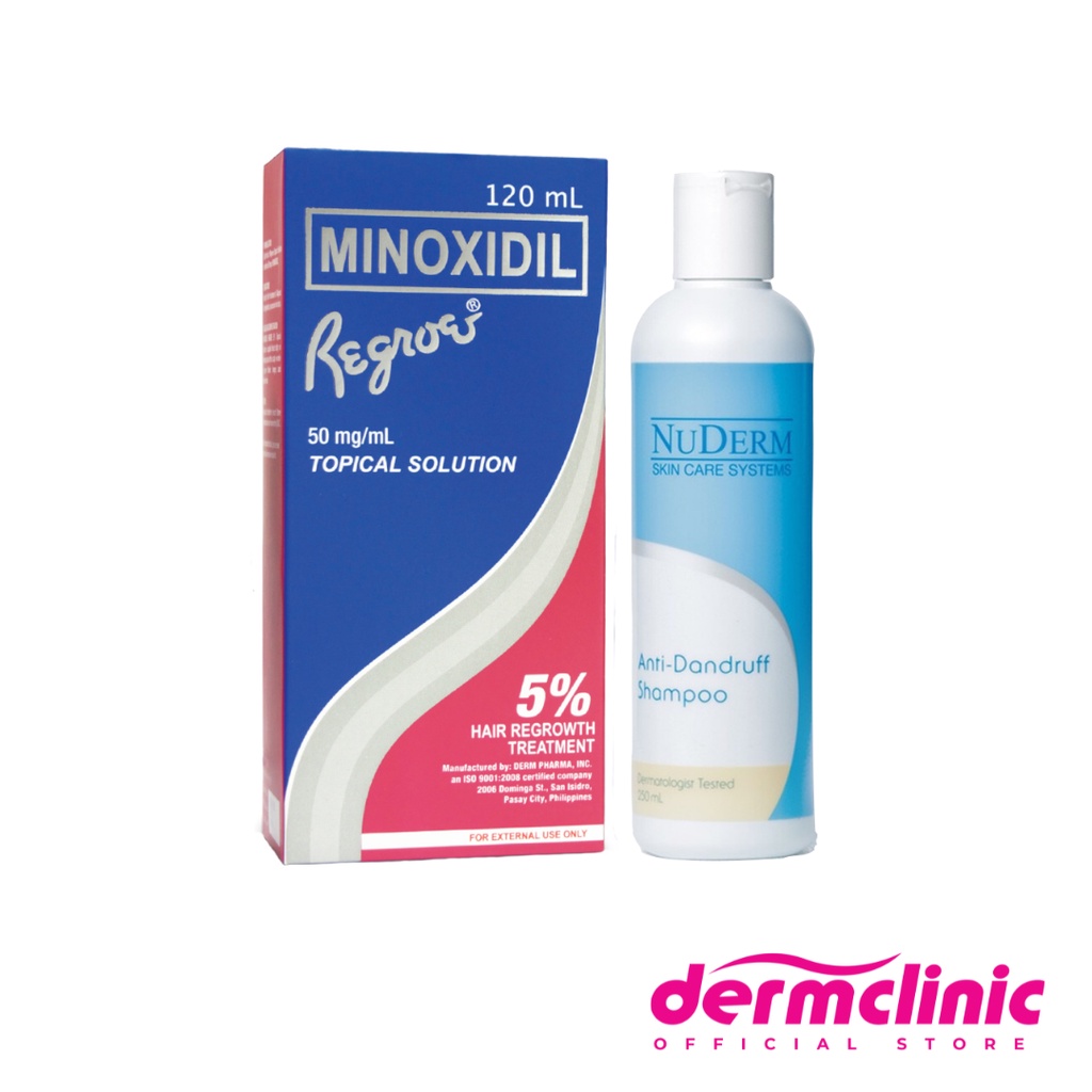 Minoxidil Regroe 120ml And Nuderm Anti Dandruff Shampoo Shopee Philippines