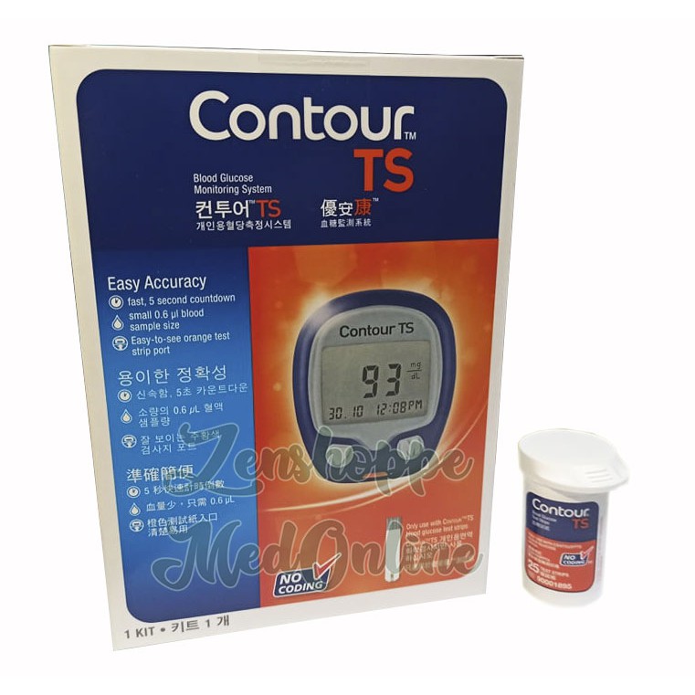Contour TS Blood Glucose Monitor with 25 strips & 10 lancets ...
