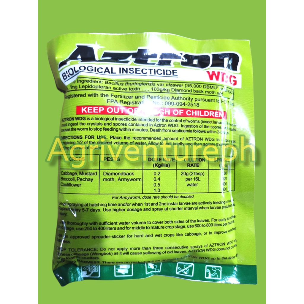 AZTRON BIOLOGICAL INSECTICIDE 100 GRAMS BACILLUS THURINGIENSIS | Shopee ...