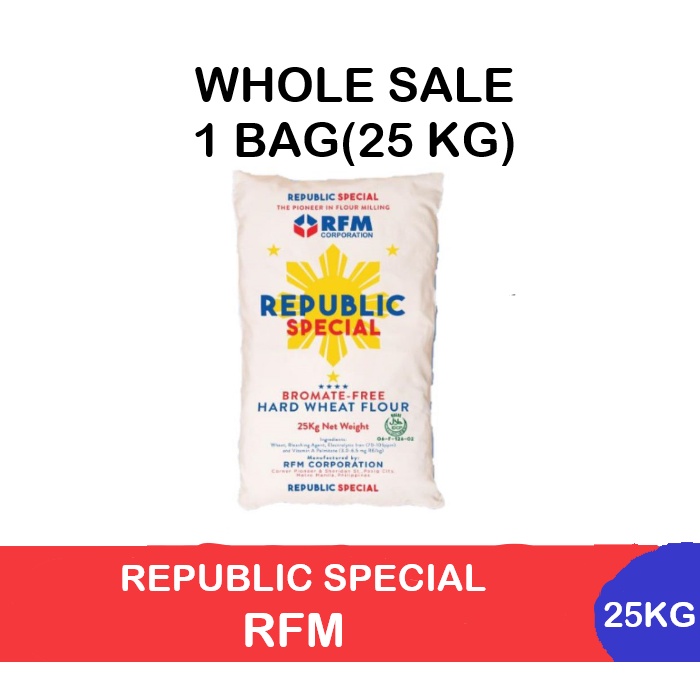 Bread Flour Republic First Class RFM WHOLE SALE 1Bag (25KG) | Shopee ...