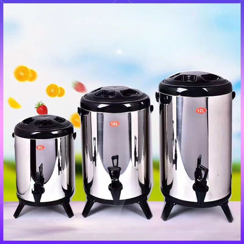 【Ready Stock】Milk Tea Bucket Milk Tea Barrel Water Jug Stainless ...