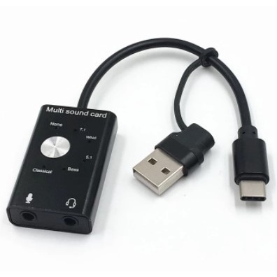 Multi-sound USB/Type-C to 3.5mm Audio 6 Kinds of Sound Effects Audio ...