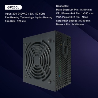 Inplay PSU Generic 750W/800W PC Computer Power Supplies Rated 200W/250W ...
