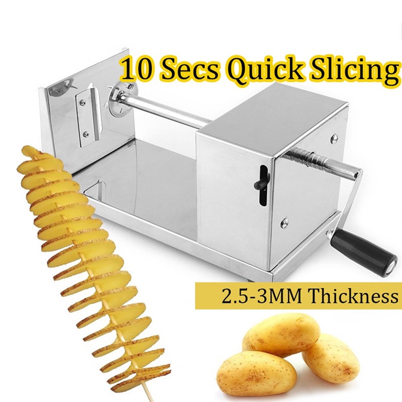 Manual Potato Tower Machine Commercial Stainless Steel Cyclone Hand ...
