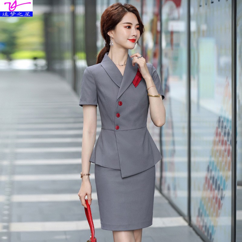 Business suit women's dress hotel front desk formal wear spring and ...