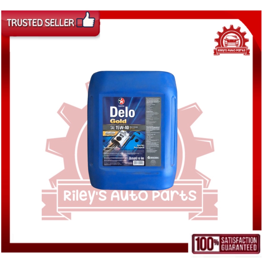 DELO GOLD ENGINE OIL 15w40 API CH-4 PAIL (18liters) | Shopee Philippines