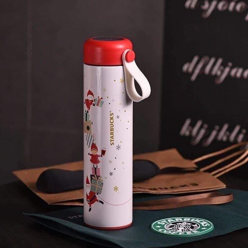 STARBUCKS SLIM THERMOS with HANDLE - STAINLESS INSULATED TYPE | Shopee ...