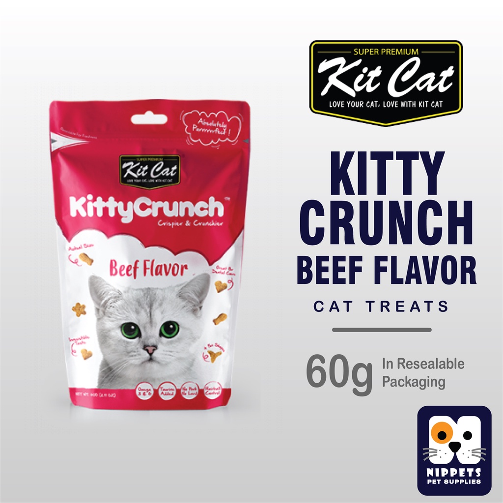 KIT CAT Kitty Crunch Beef Flavor Cat Treats 60g | Shopee Philippines