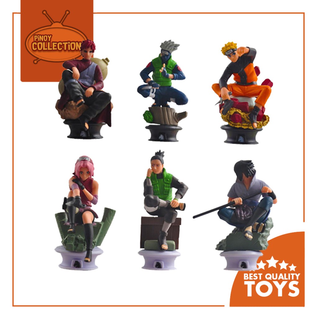 Naruto Anime 19th Generation Chess set of 6 Loose Mini Anime Figurine ...