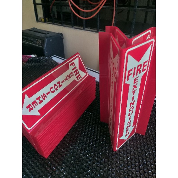 Luminous Triangular Fire Extinguisher Signs 4x12 per panel | Shopee ...
