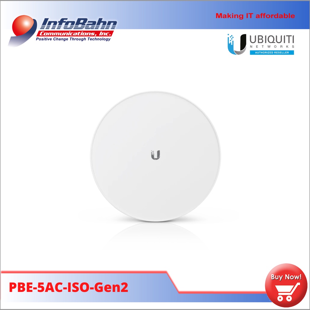 Ubiquiti Airmax Powerbeam Ac 5 Ghz Iso Gen 2 Bridge Pbe-5ac-Iso-Gen2 I ...