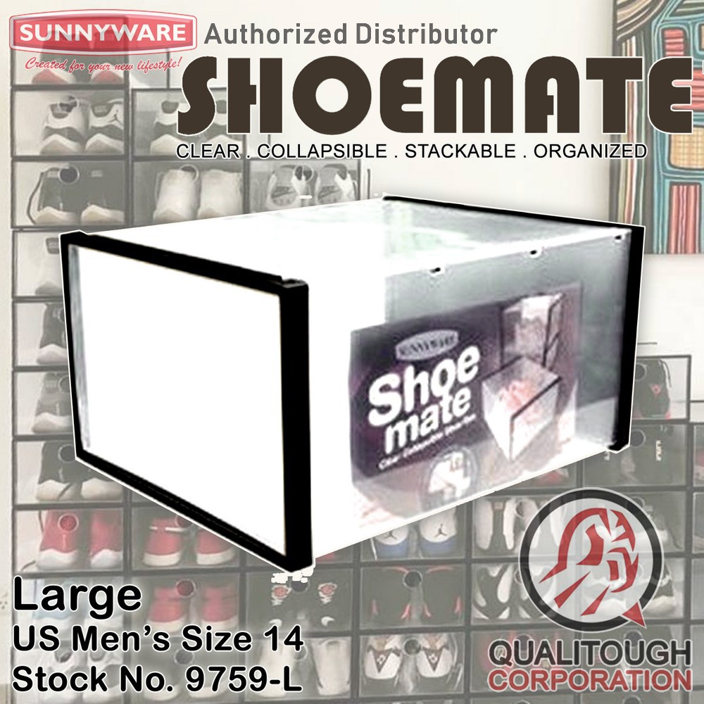 Sunnyware 9759-L ShoeMate Shoe box (Max. US size 15) | Plastic | Large ...