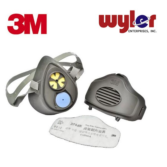 M 3200 Reusable Half Face Mask Respirator + 3701 Filter + 3700 Retainer ...