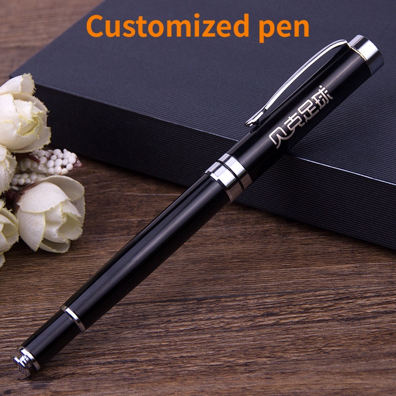 Customize Words Black Gel Pen Business Gift Metal Signature Pen ...