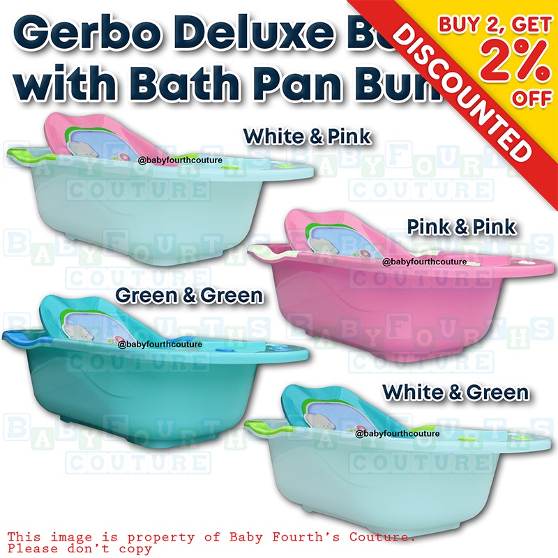 BFCM Gerbo Deluxe Newborn Baby Bath Tub with Bath Pan Support Bundle ...