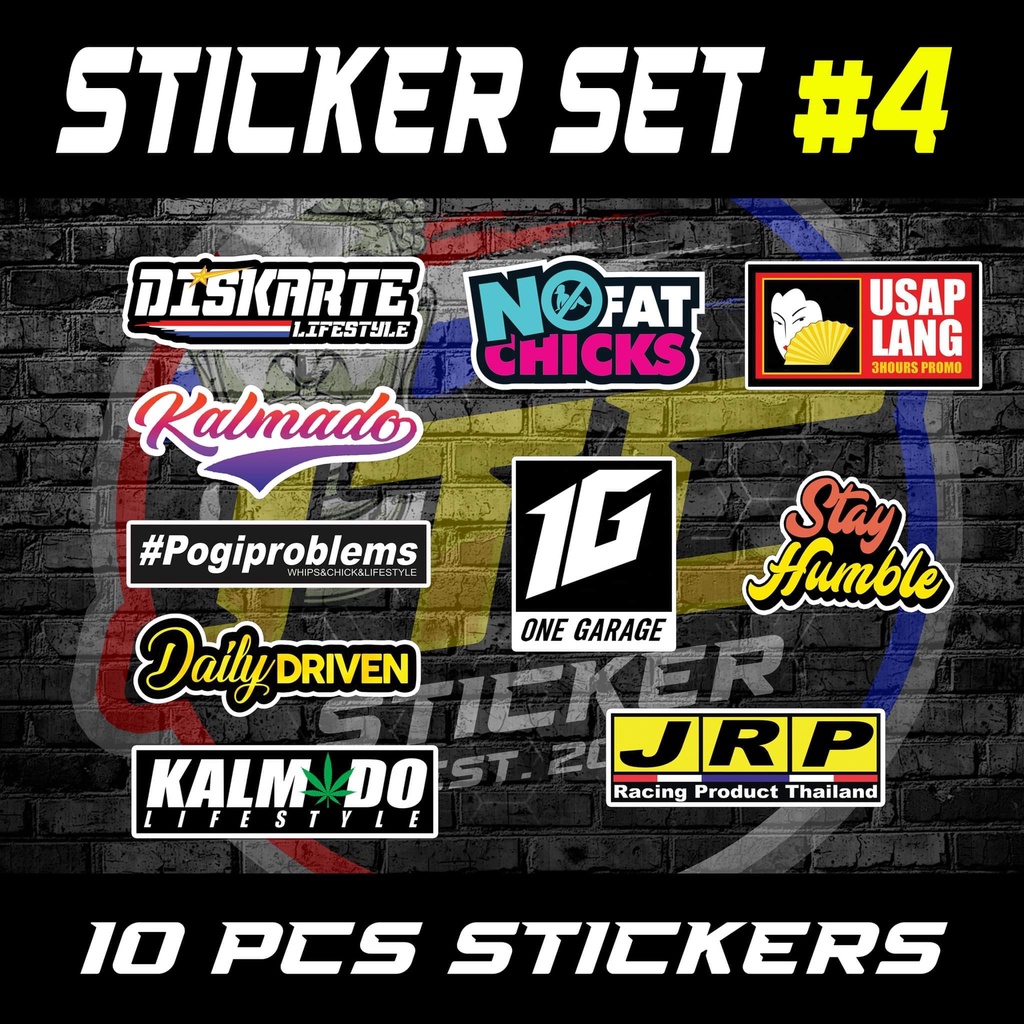 Sticker Set #4 Glossy 1G Jrp Diskarte Daily drive Logo | Shopee Philippines