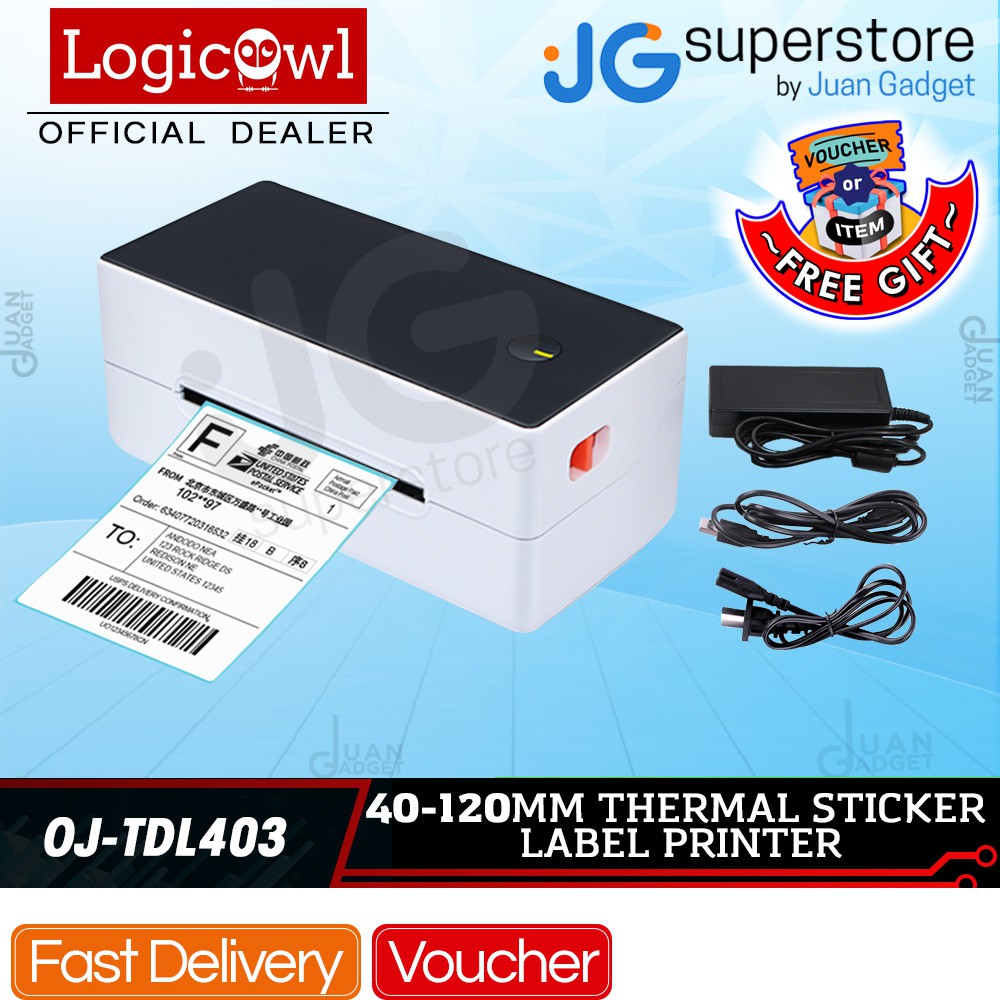 Logicowl OJ-TDL403 40mm to 120mm USB Sticker Thermal Printer Label ...