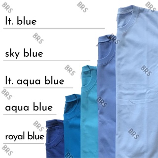 SOFTEX Plain Round Neck Shirt light sky aqua blue royal violet brown ...