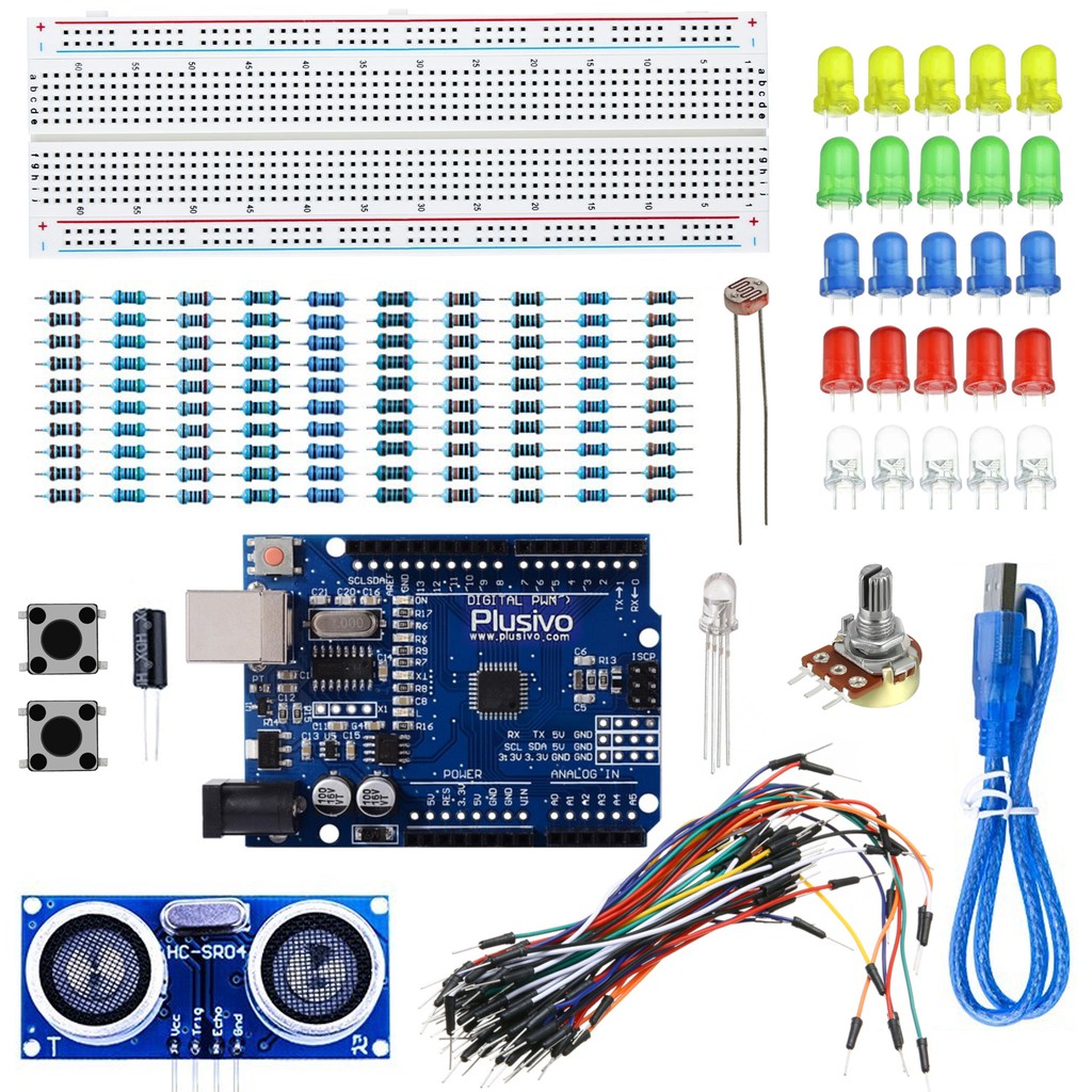 UNO R3 Electronics Starter Pack for Projects and Prototyping compatible ...
