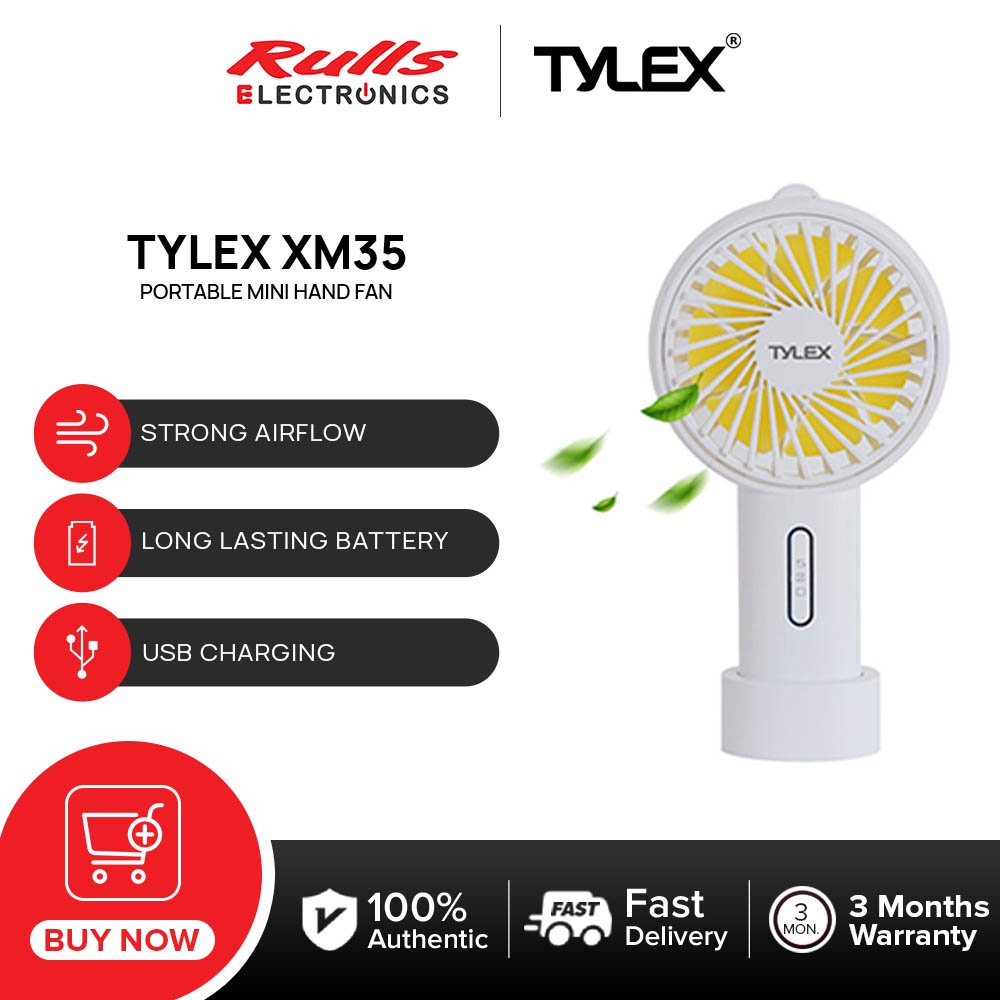 TYLEX XM35 Portable Mini Hand Fan Desktop Fan Charging Base 3 Gear ...